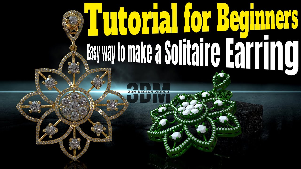 How to Make a Earring | Basic Tutorial for Beginners | CAD Design ...