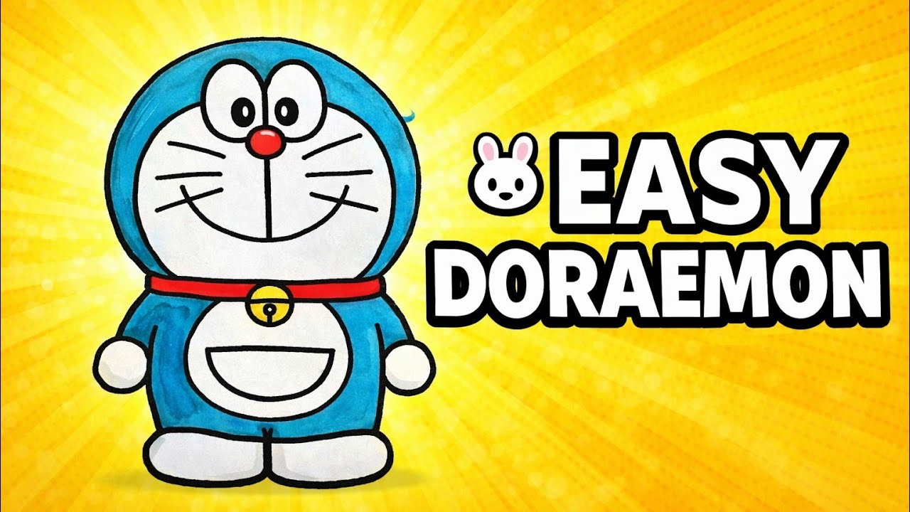 PART-4 HOW TO DRAW CUTE LITTLE DOREMON | DOREMON DRAWING EASY STEP BY ...