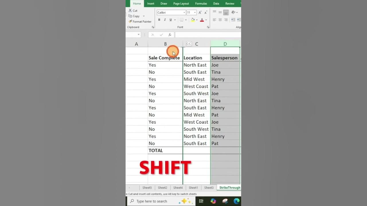 How to quickly move rows and columns easily in a table in Excel video #excel #exceltutorial # ...