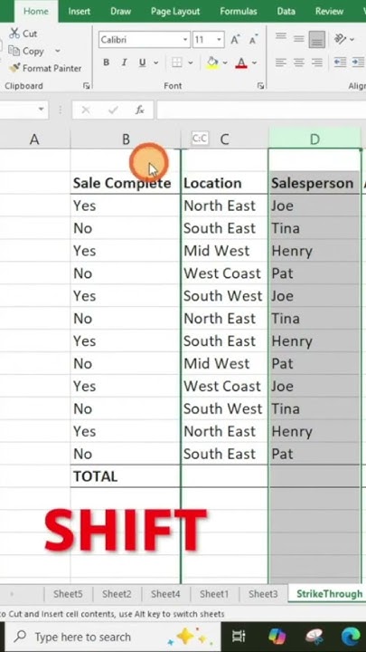 How to quickly move rows and columns easily in a table in Excel video #excel #exceltutorial # ...