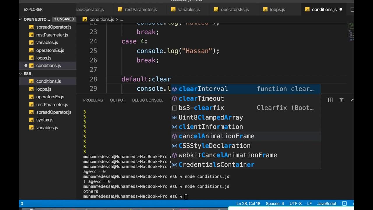 18 JavaScript ES6 | Decision Making Switch statement - YouTube