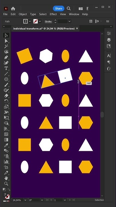 How to rotate individual objects in Adobe Illustrator? #reels ## ...