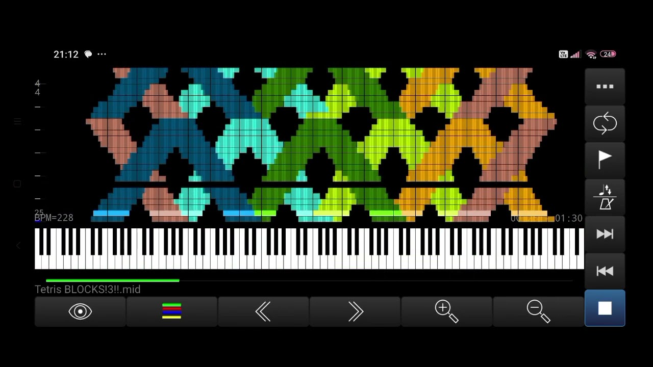 [Black MIDI] Tetris Block Arts 3 In My Midi Voyager - YouTube