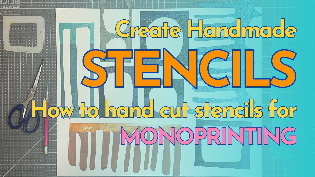 Create Hand Cut Stencils for MONOPRINTING and more! - YouTube