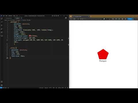 CSS Tutorial: Pentagon Shape #html #css #tutorial #shape #pentagon - YouTube