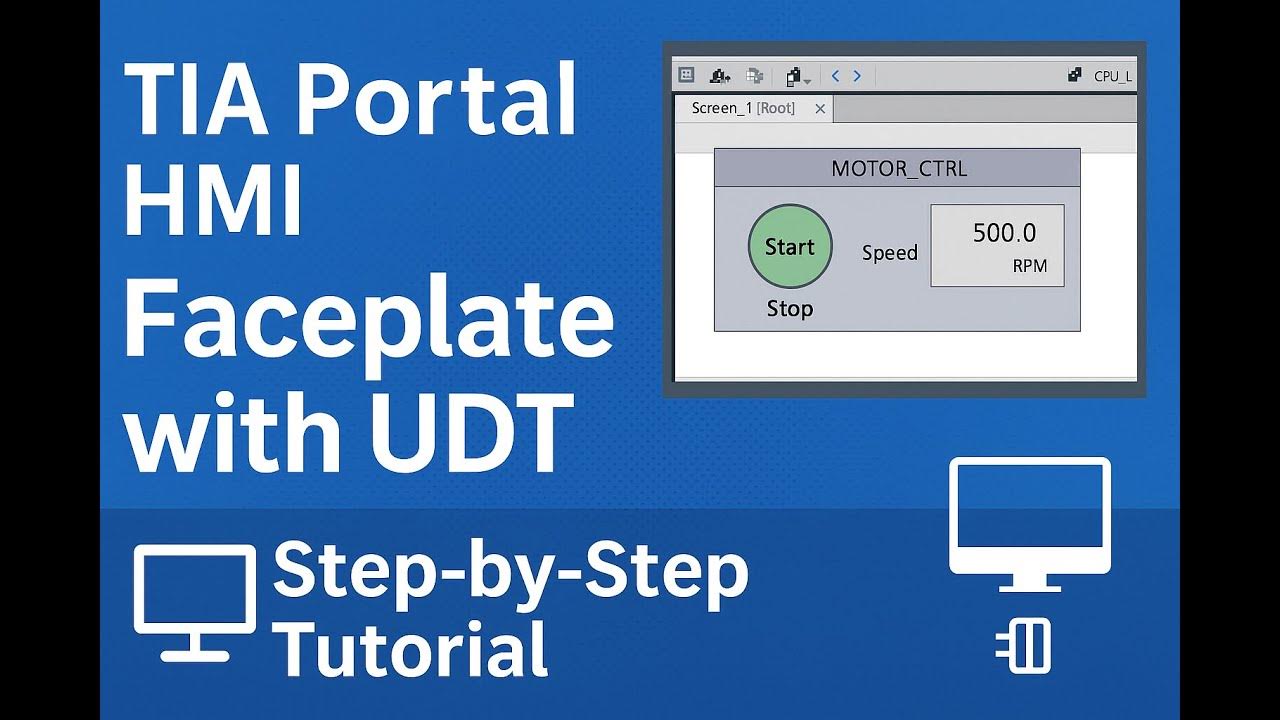 "How to Create Faceplates in TIA Portal HMI with UDT - Part 3" || plc ...