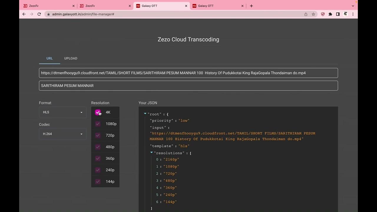ZezoTV Transcoder Demonstration: How to Perform Manual Transcoding from ...