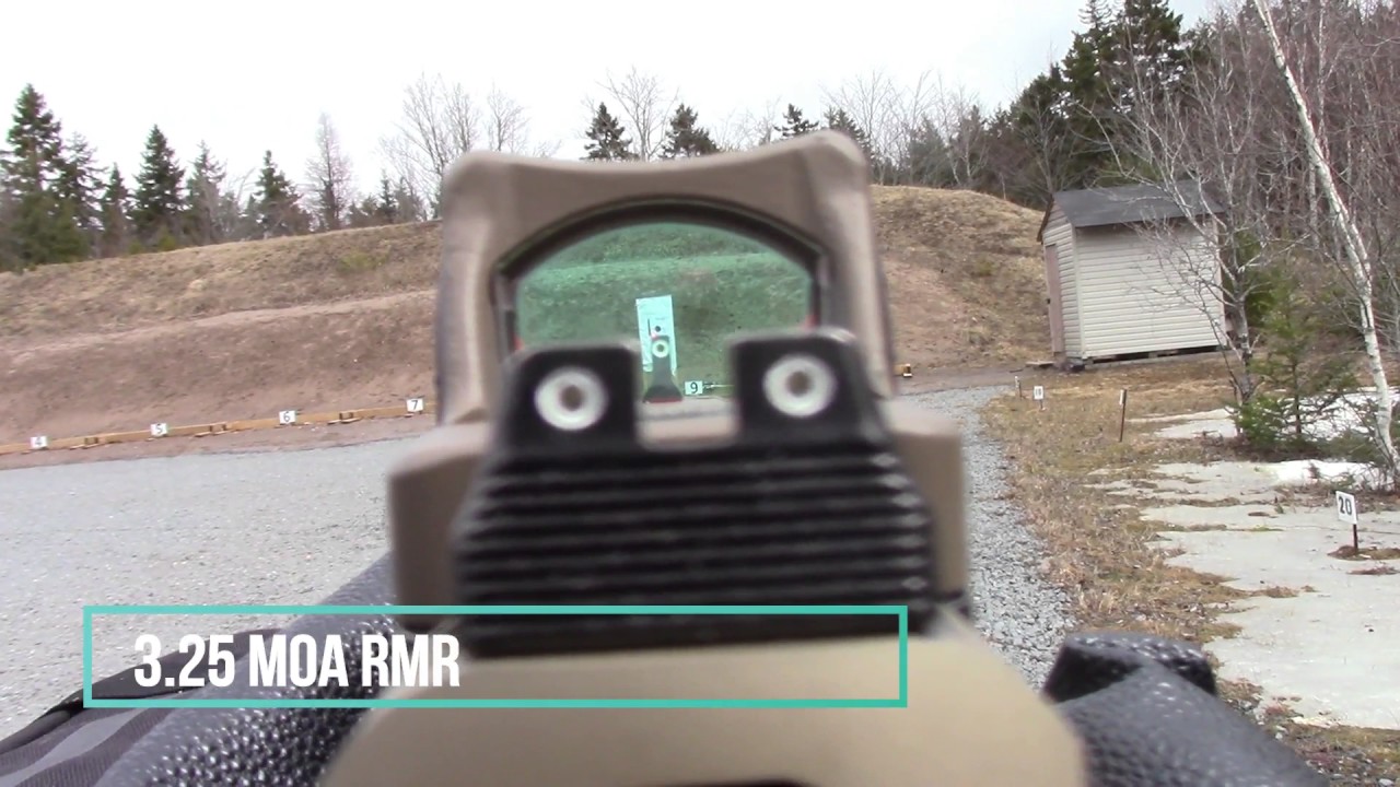Quick Dot Size Comparison Of 9MOA And 3 25 MOA RMR YouTube