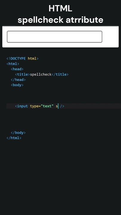 HTML spellcheck Attribute - How To Enable Or Disable - YouTube