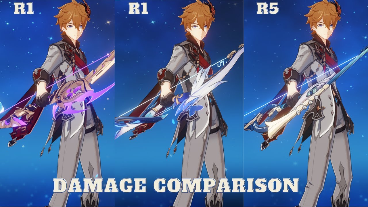 C0 Tartaglia Weapon : Thundering Pulse R1 vs Aqua Simulacra R1 vs The ...