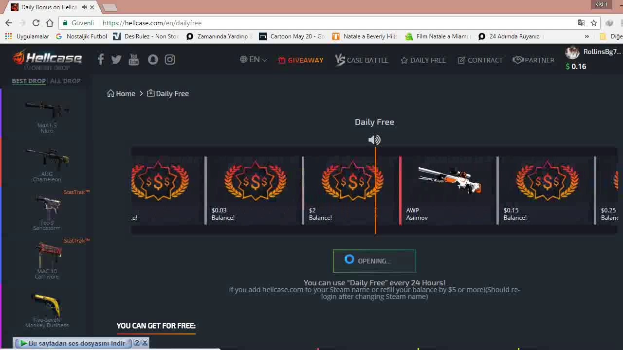 HellCase Free Case Open Day 1 - YouTube