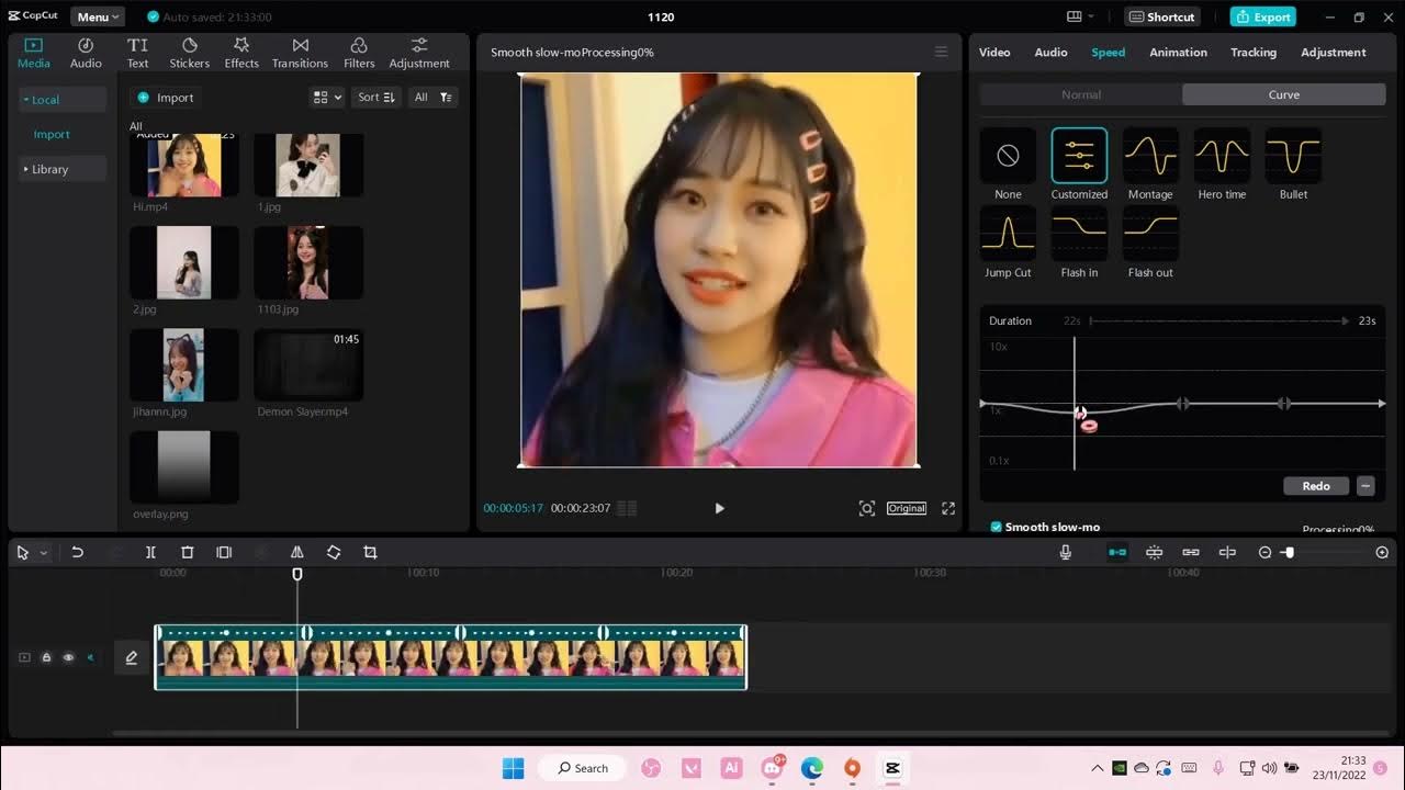 Curve Speed Tutorial On CapCut PC NEW UPDATE November 2022 - YouTube