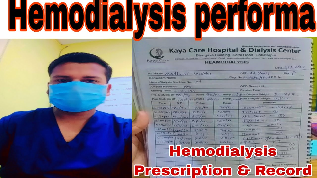 The Dialysis Performa | Hemodialysis Prescription & Record#hemodialysis ...