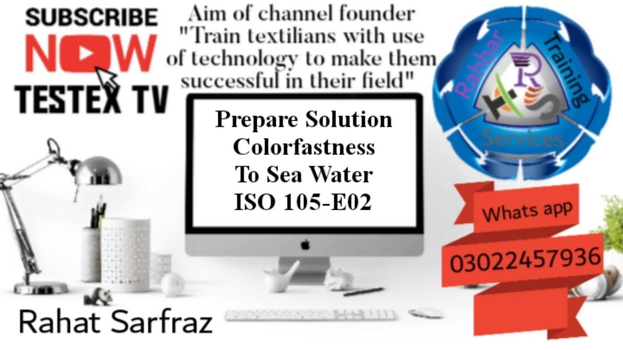 Solution preparation | Colorfastness to Sea water | ISO 105 E02 ...