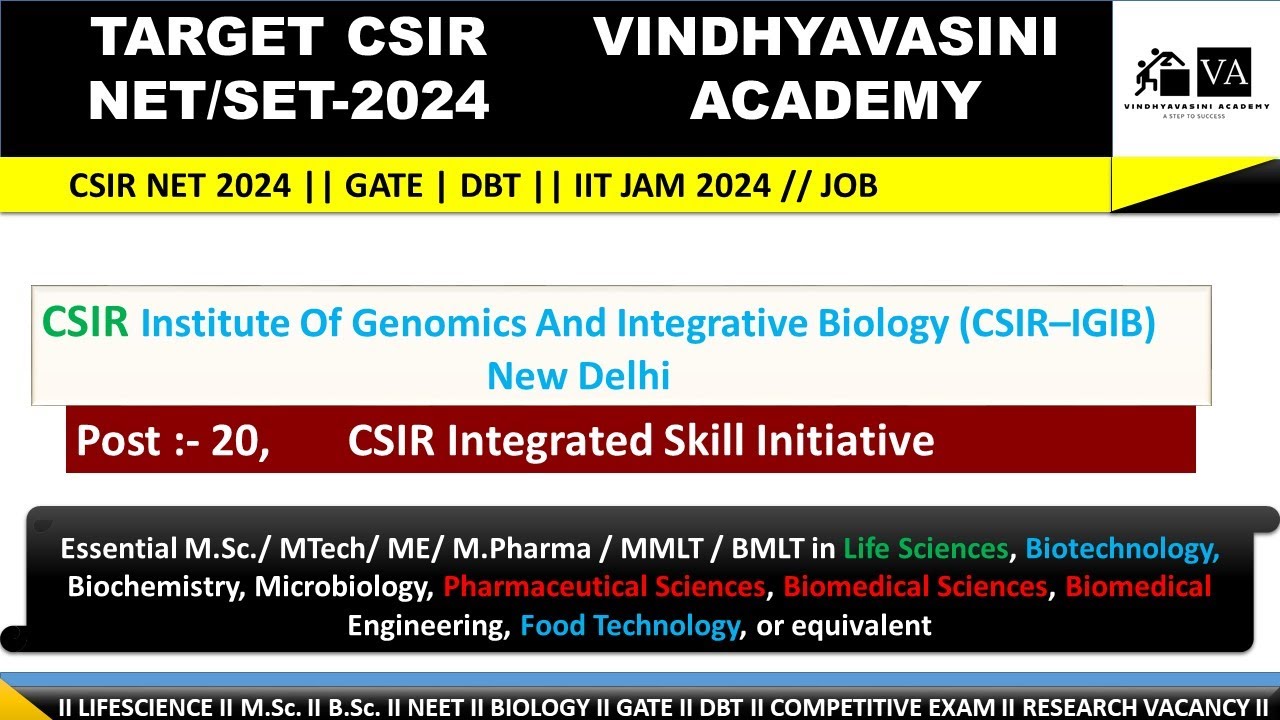 CSIR Integrated Skill Initiative in Institute Of Genomics And ...