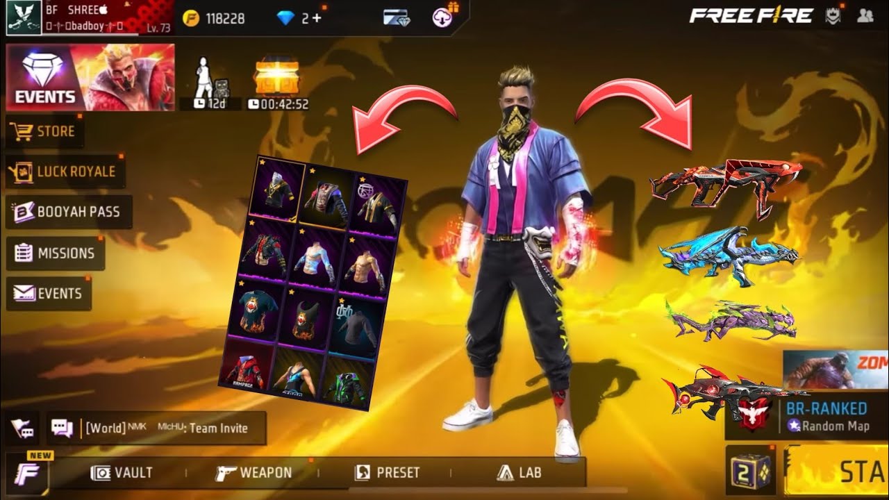 Season 1 To All Elite Pass Full Collection- Free Fire | FF Gaming - YouTube