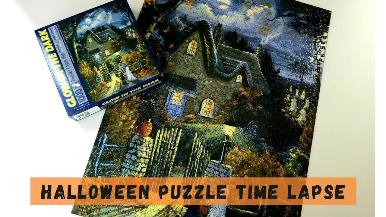 Haunted Halloween House Puzzle Time Lapse 1000 Pieces - Bits and Pieces ...