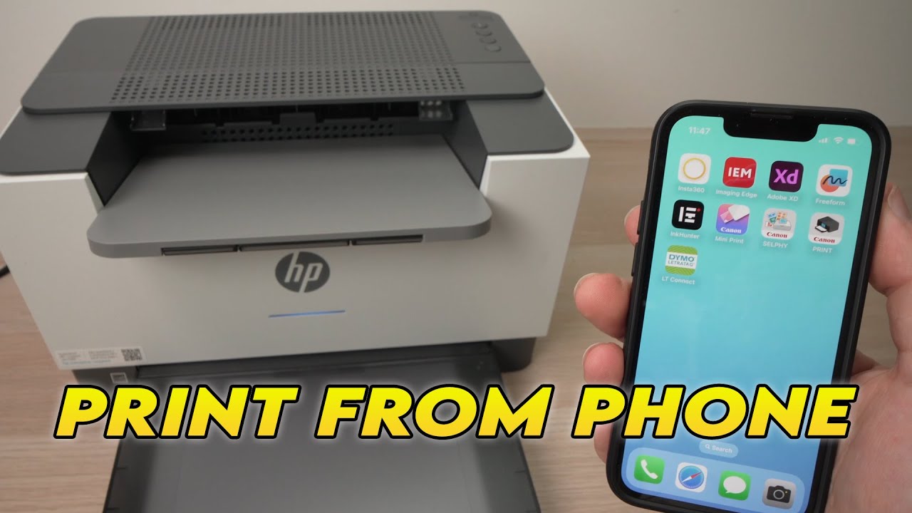 Connect iPhone toHP LaserJet M209dw Printer Over Wi-Fi FULL SETUP - YouTube