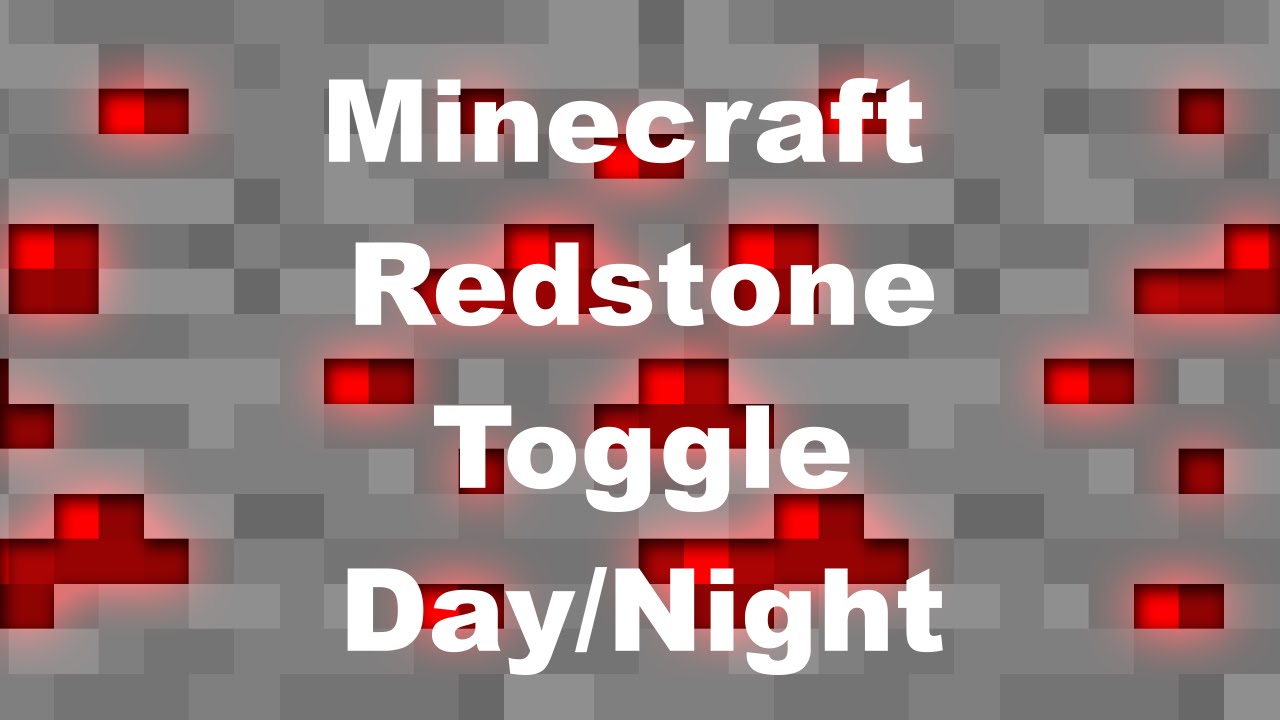 Minecraft Redstone - How to toggle night and day - YouTube