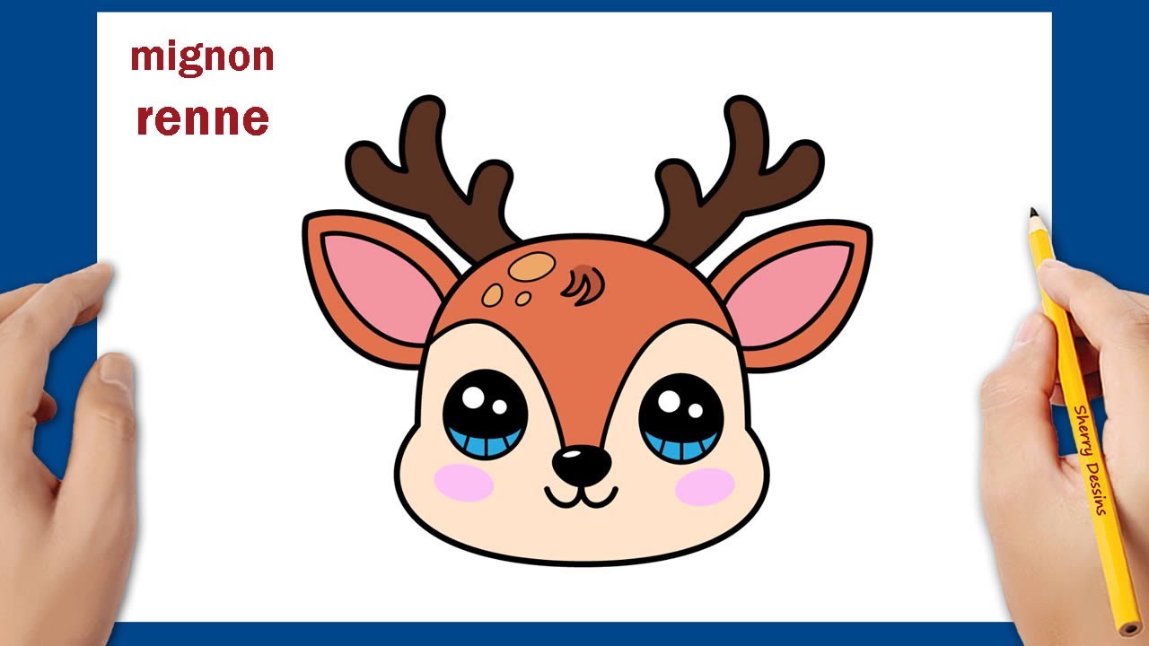 Comment dessiner un renne de Noël kawaii | Dessin de Noël - YouTube