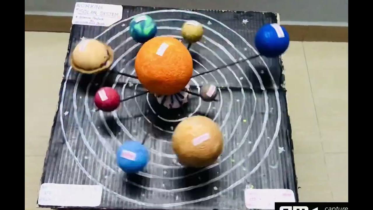 A working Solar System from recycled items. - YouTube