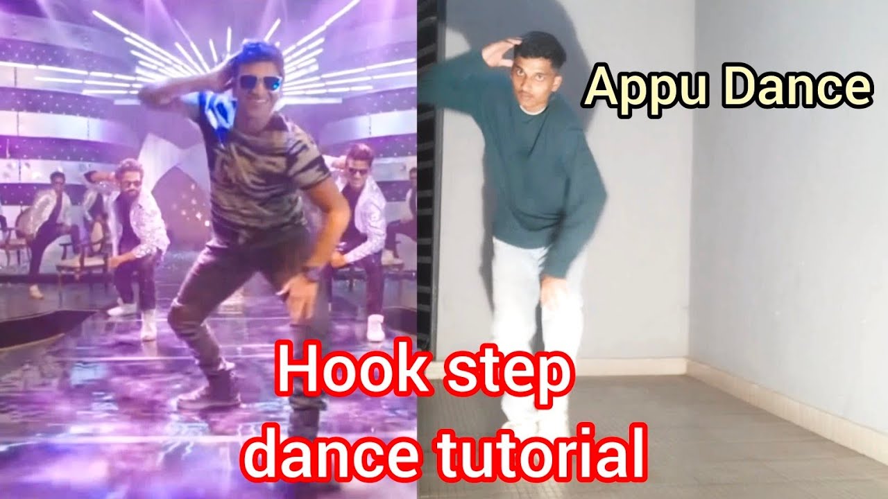 Appu dance song / puneeth rajkumar / Hook step by step dance tutorial ...