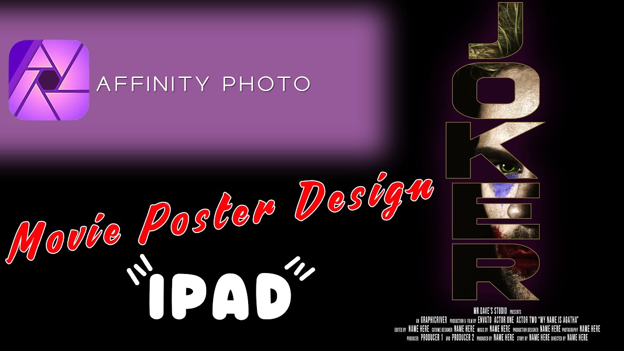 Affinity Photo iPad - Movie Poster Design - YouTube