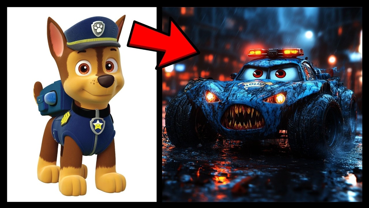 PAW PATROL as SCARY ZOMBIE CARS?! PUPS BECOME EVIL! - All Characters ...