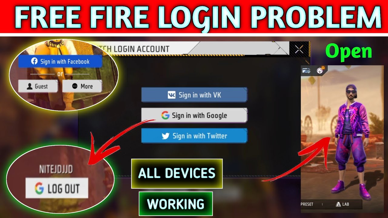 Free Fire Login Problem || FF Google Account Login Problem || How to ...