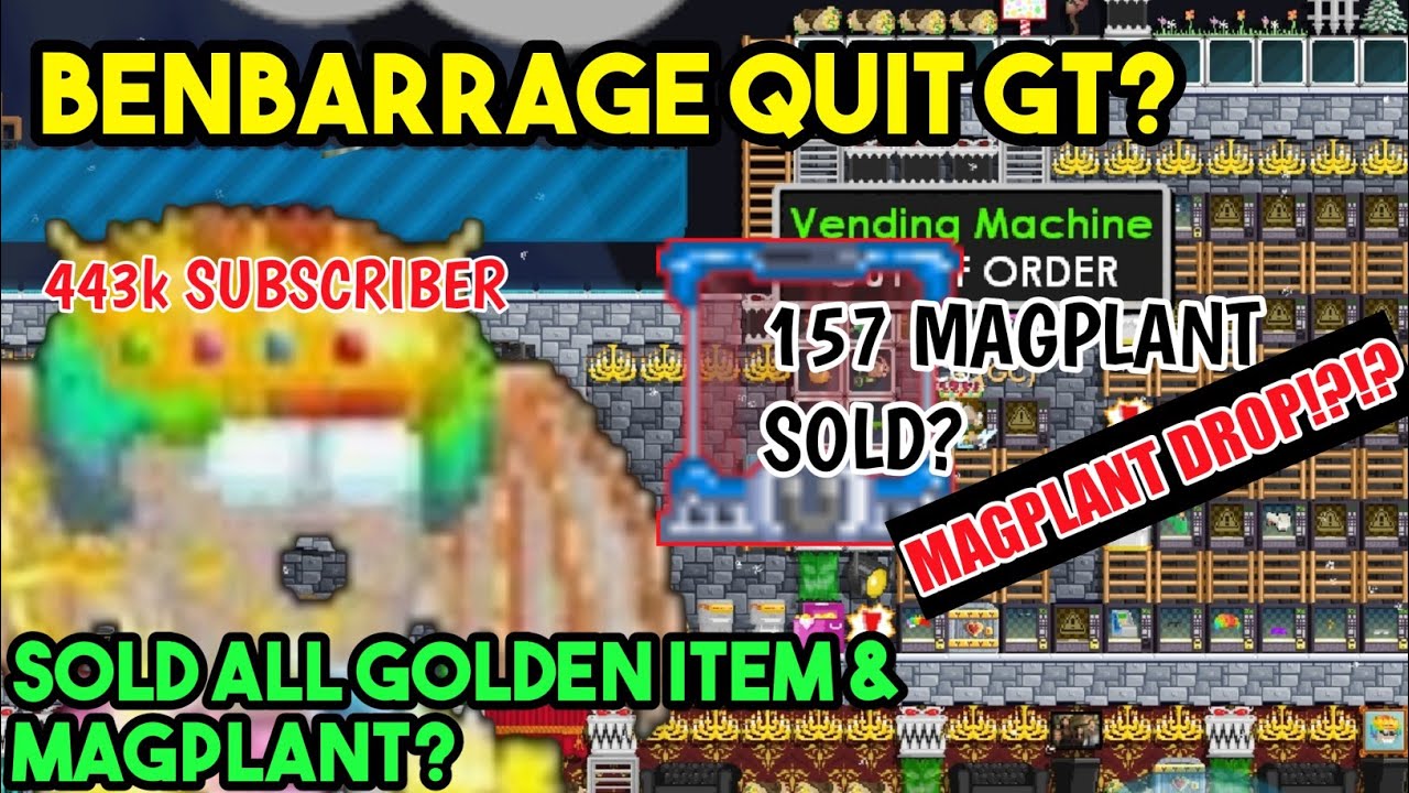 Benbarrage Selling all his Magplant,Rayman,Growscan,Golden item ...