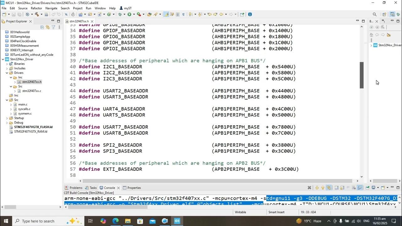 003-Starting STM32 GPIO Driver Development | STM32F4xx Header Files Setup | Embedded Systems ...