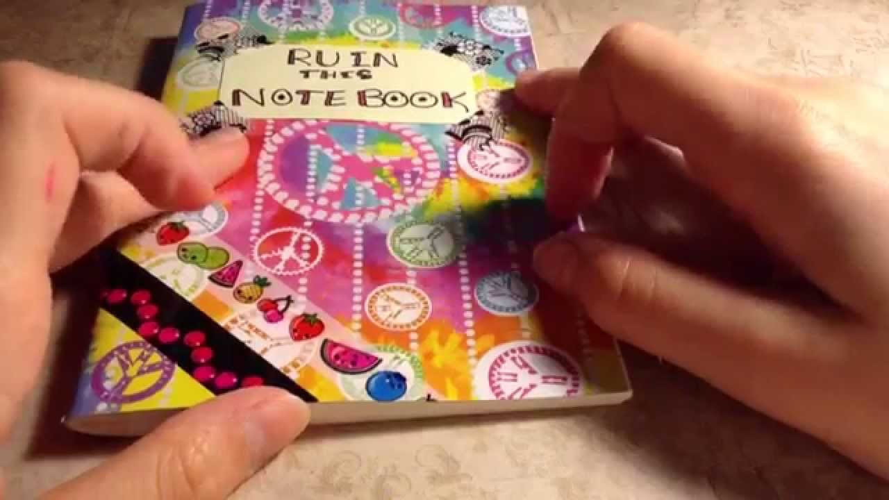 DIY Wreck This Journal Flip Through: Before Completion - YouTube