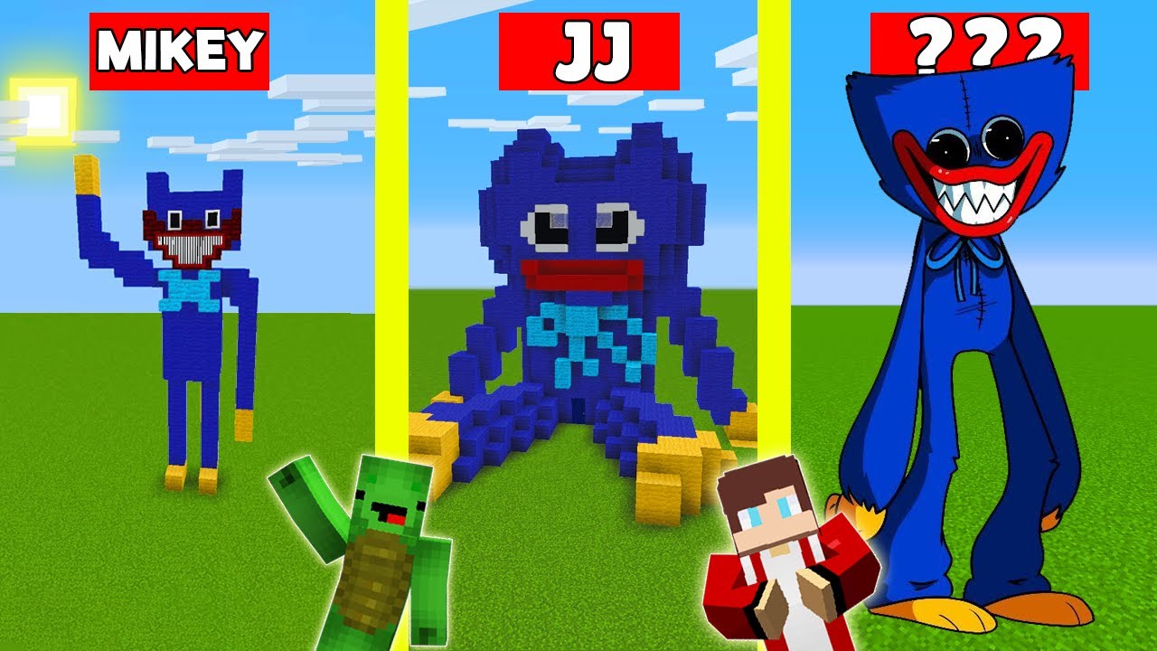 HUGGY WUGGY BUILD BATTLE CHALLENGE In Minecraft - NOOB VS PRO - Maizen ...