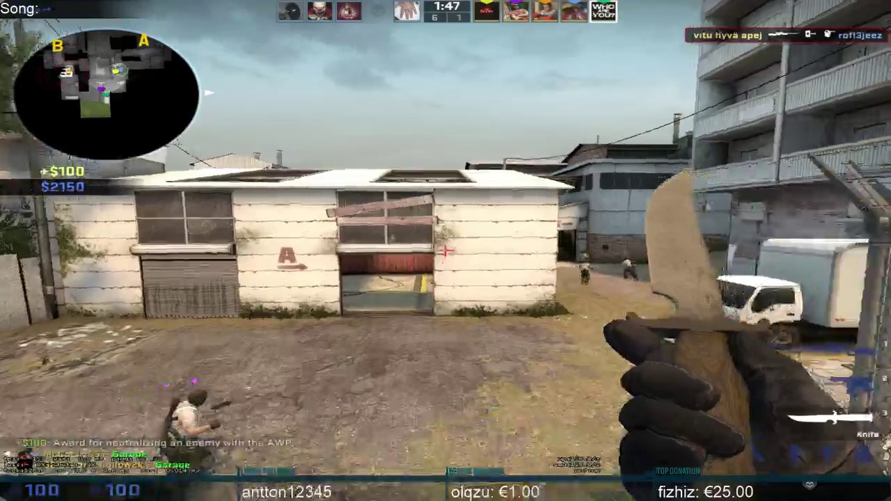 cache t spawn to ct mid wallbang - YouTube