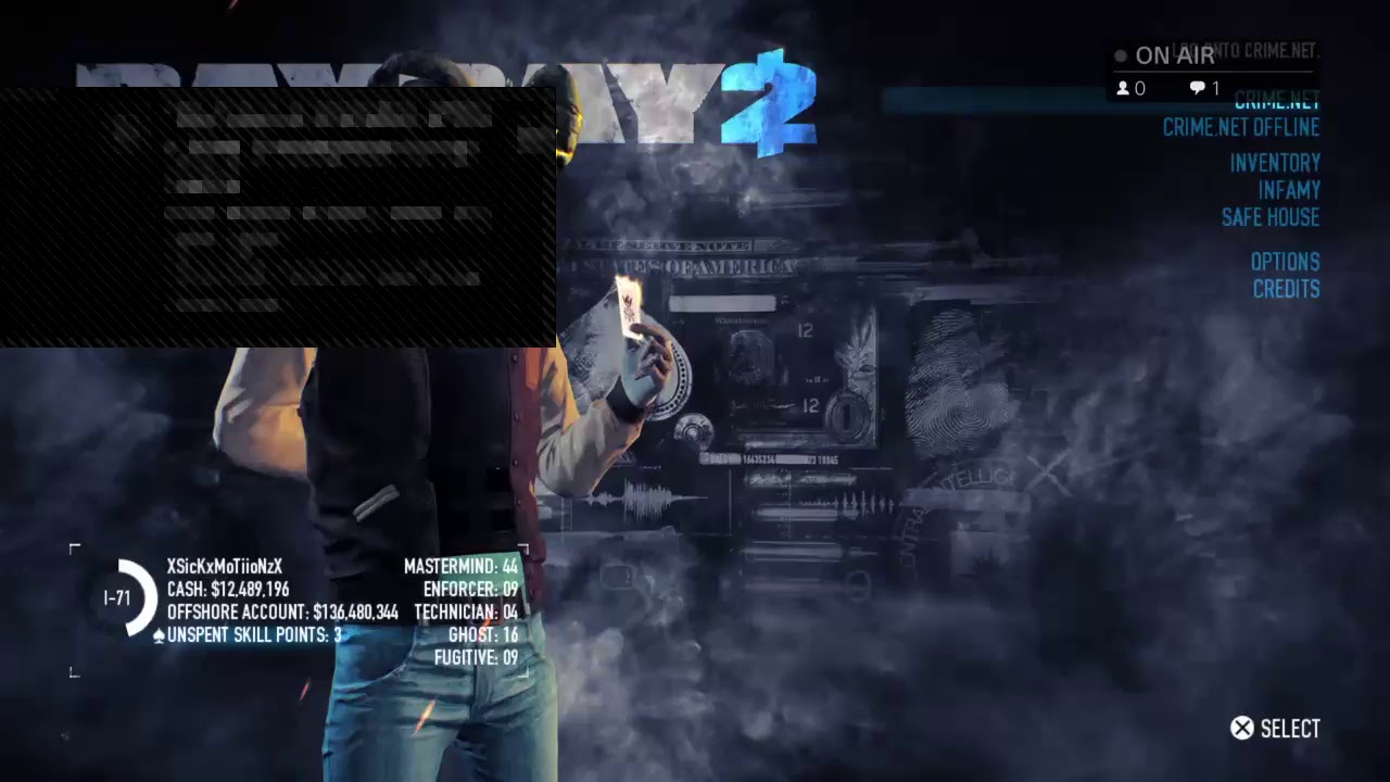 Payday 2|Reaching max Infamy level 100|Part 1 Stream - YouTube