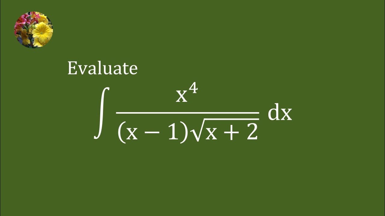 Solving indefinite integral using algebraic manipulation, substitution ...