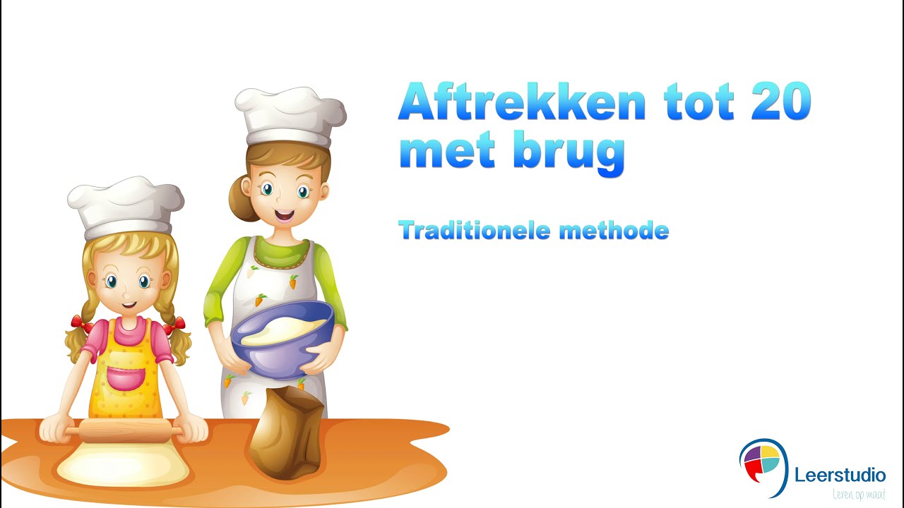 Aftrekken tot 20 met brug - traditionele methode - YouTube