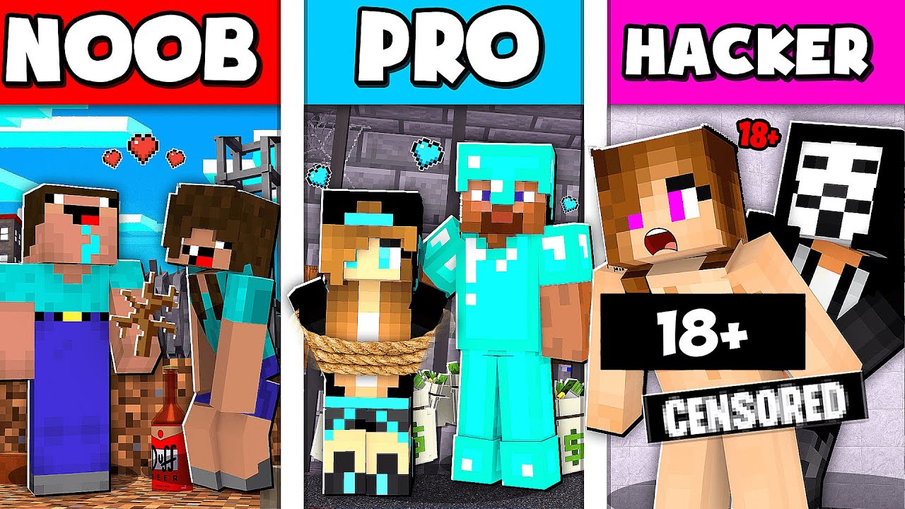 Minecraft Battle: NOOB vs PRO vs HACKER: FAMILY BATTLE: LOVE STORY ...