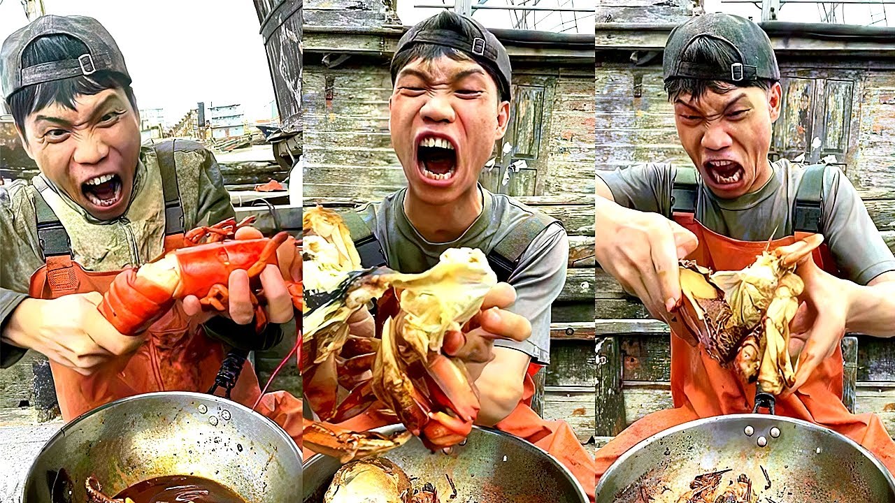 Fishermen eating seafood dinners are too delicious 666 help you stir ...