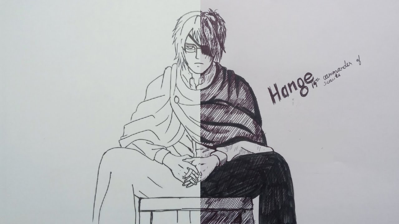 How to draw Hange Zoe from Attack On Titan | step by step tutorial ...