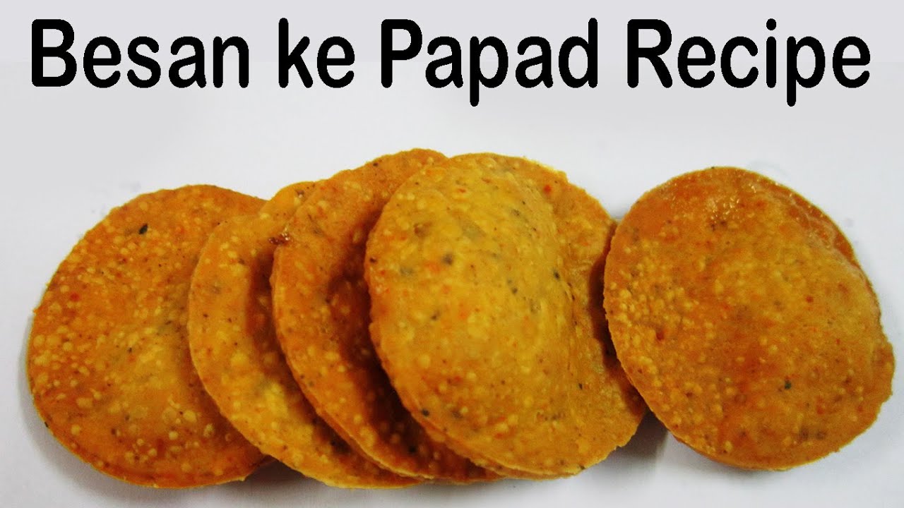 Besan ka papad recipe make at you home in hindi - YouTube