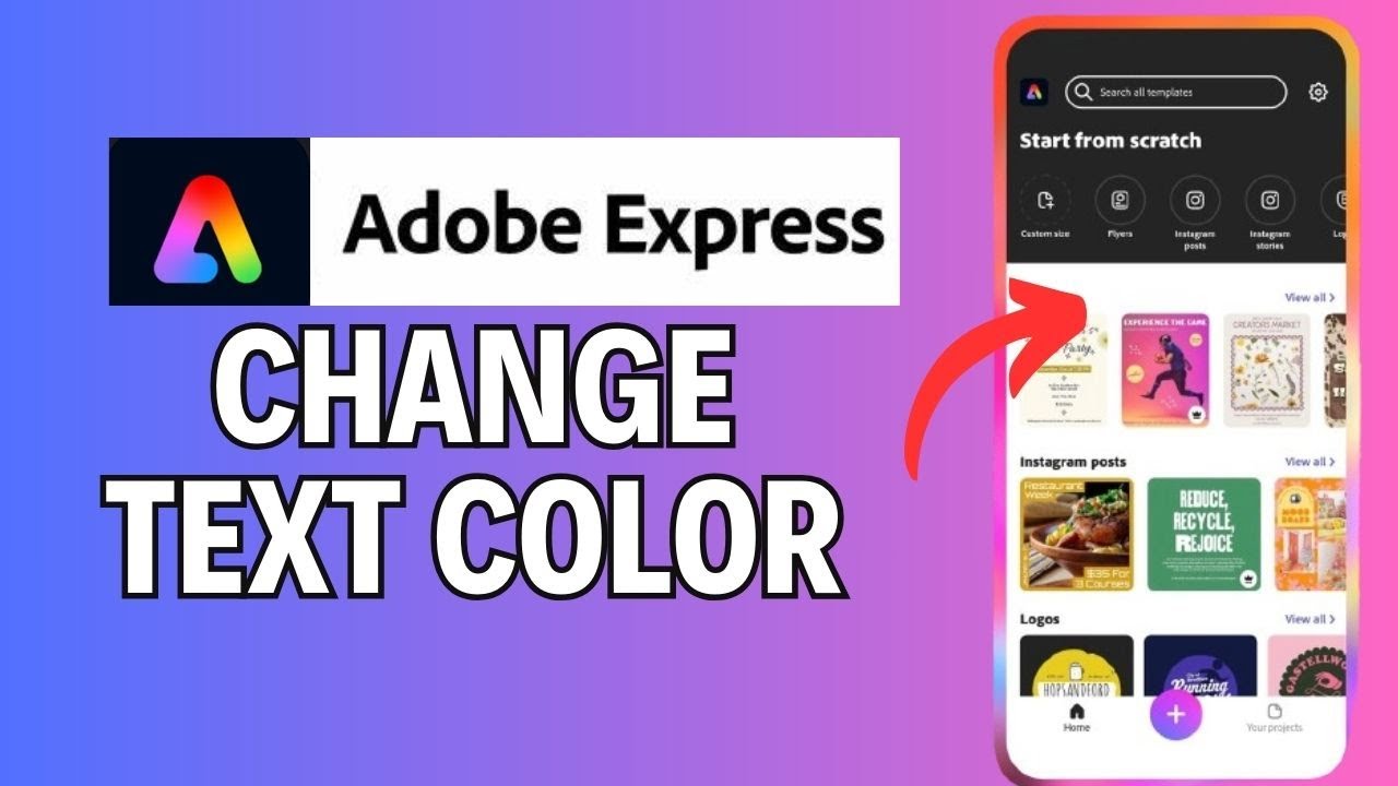 How to Change Text Color in Adobe Express 2024? - YouTube