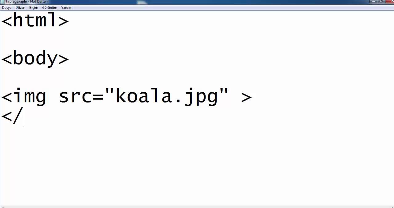 HTML UYGULAMA ÖRNEĞİ (RESİM EKLEME) İMAGE SRC - YouTube