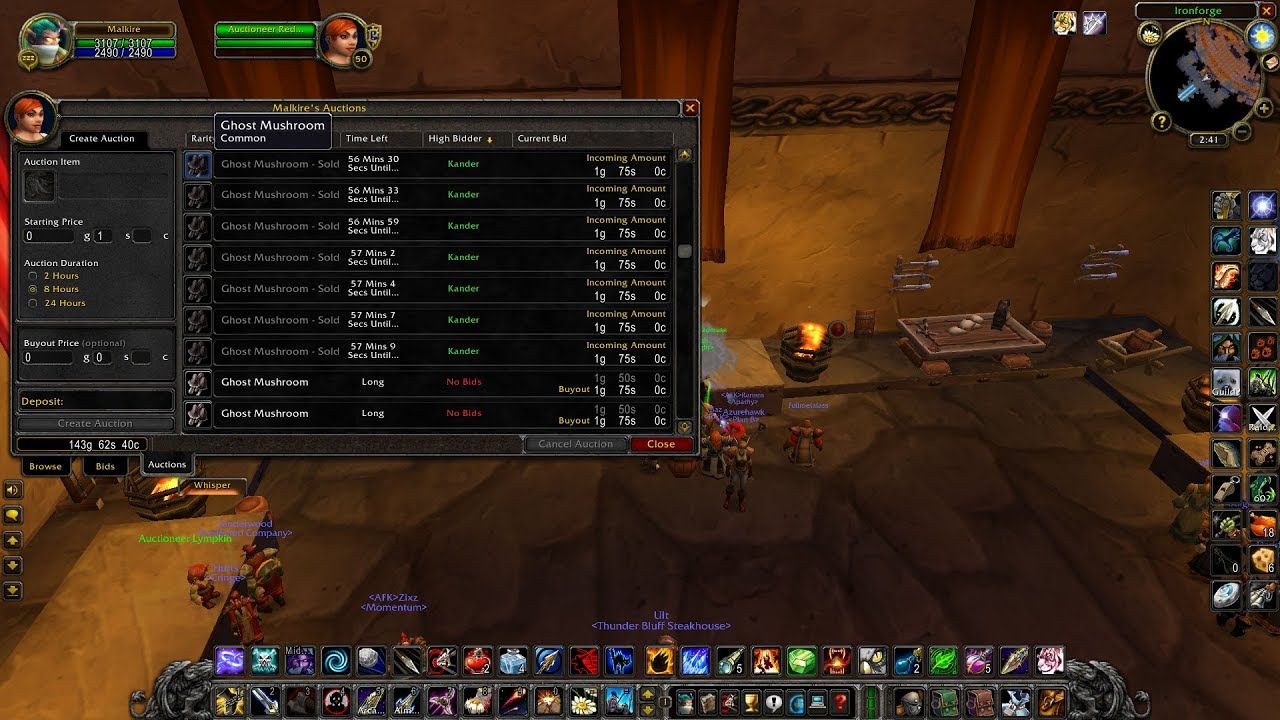 Ghost Mushroom Farming Classic World Of Warcraft Youtube