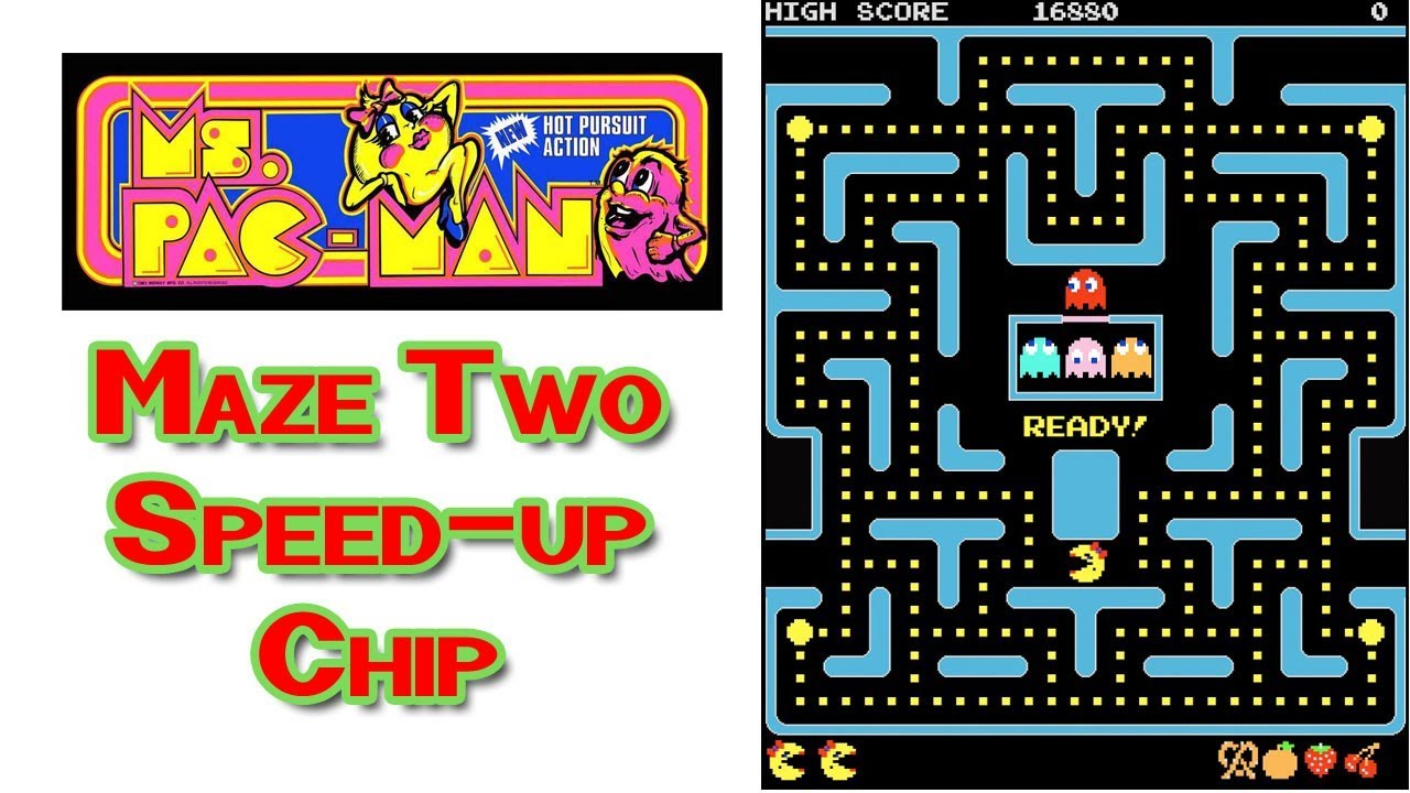 Ms. Pac-Man Level TWO with Speed Up Chip Installed in my Arcade Machine ...