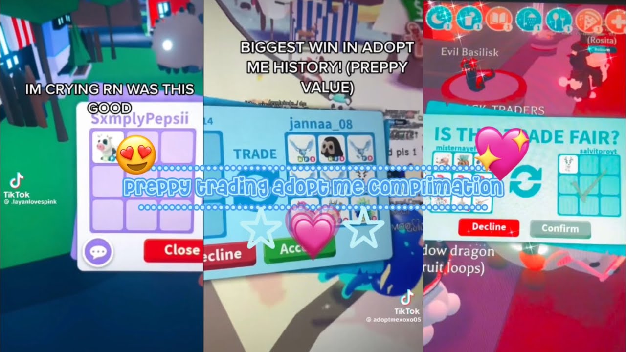 ☆Preppy adopt me trading Complimation!☆ - YouTube
