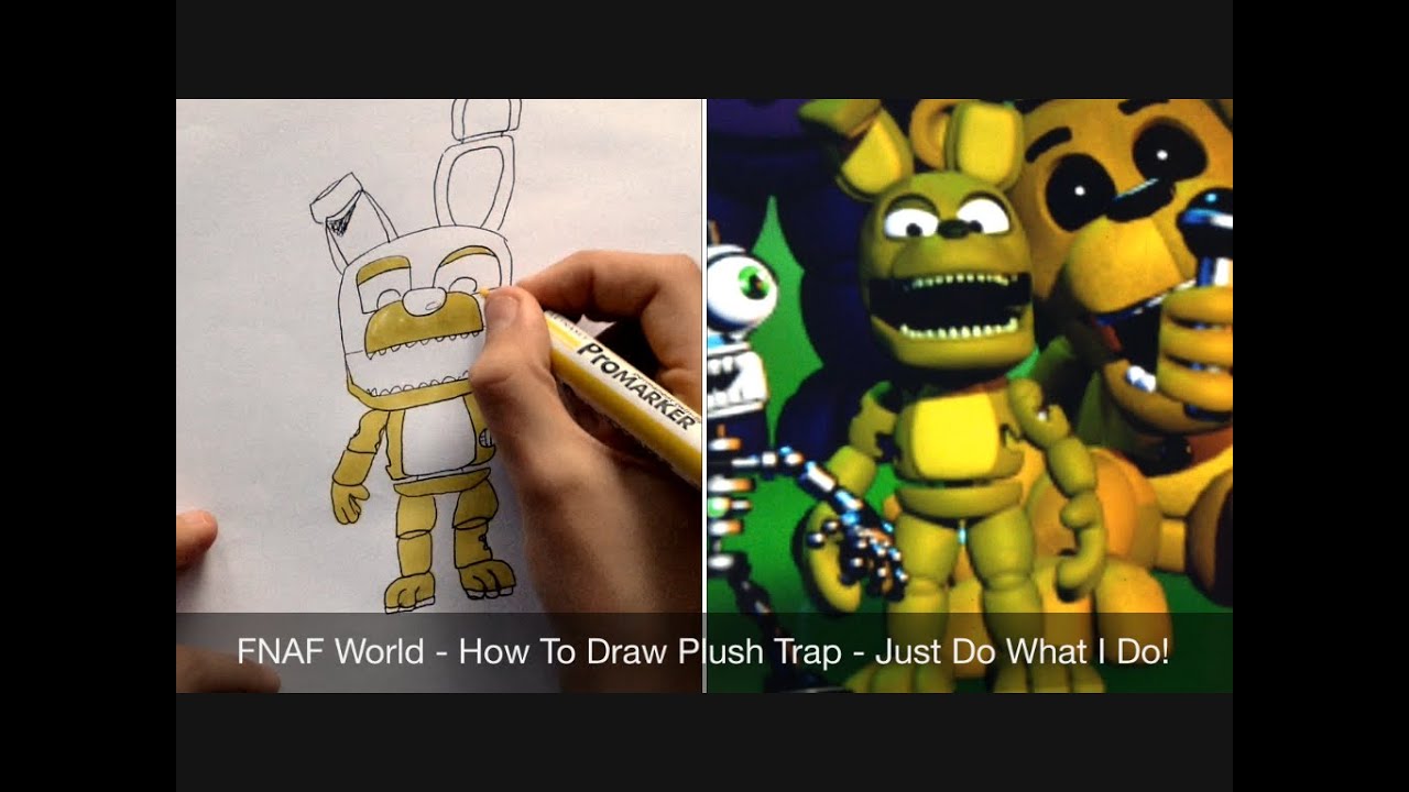 FNAF World - How To Draw Plush Trap! - YouTube
