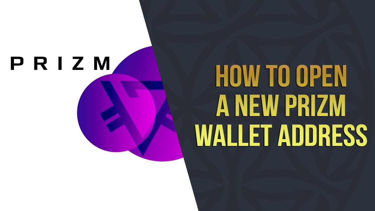 How to open a new prizm wallet address - YouTube