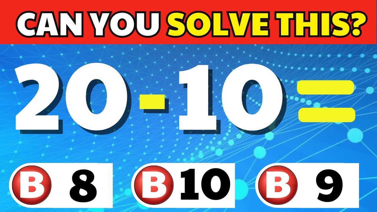 Can You Pass This Impossible Maths Quiz?| 40 Questions in 3 seconds ...