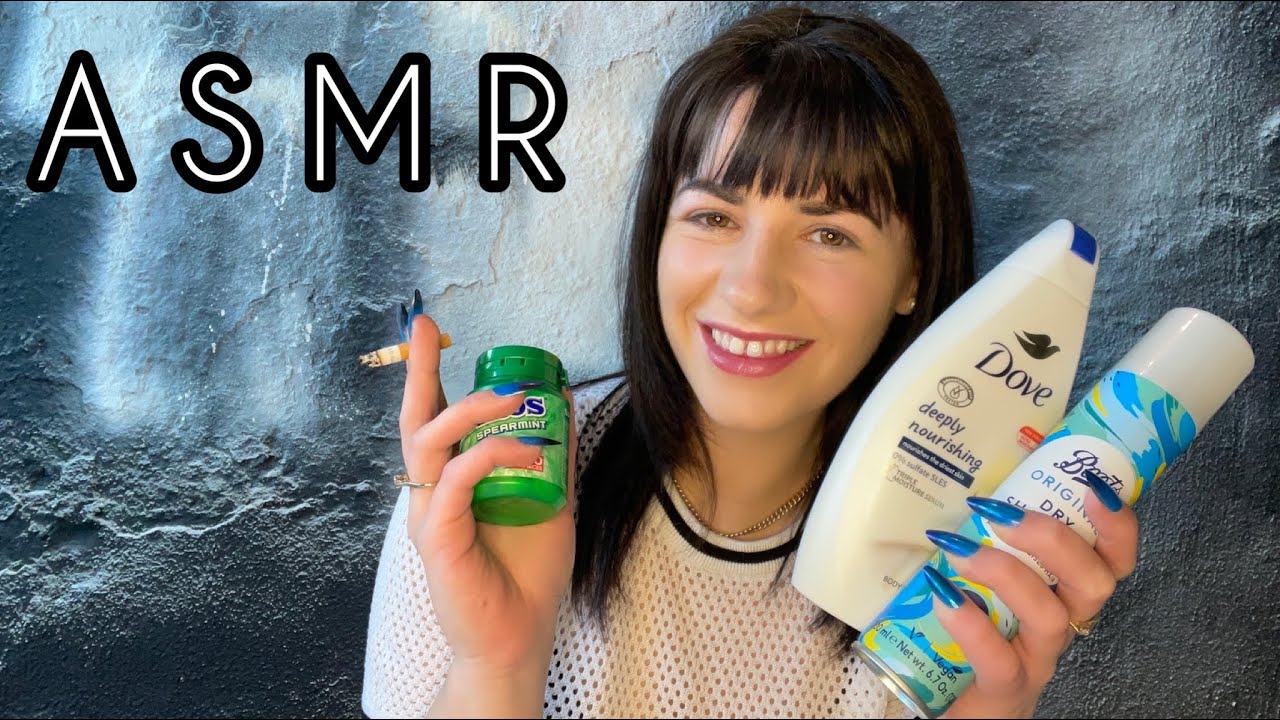 ASMR | Skincare & Makeup Haul 🌺 (Smoking & Tapping) - YouTube